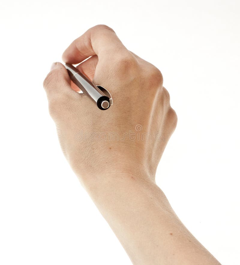 Arm with pen stock image. Image of business, female, document - 50173243