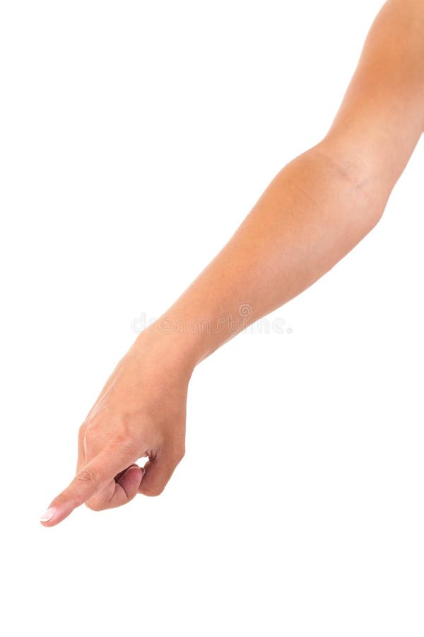 Arm points downwards stock photo. Image of isolated - 236448574