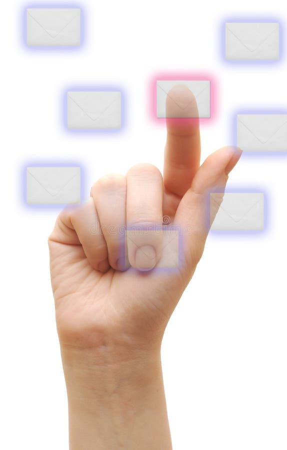 Arm press on envelope stock image. Image of mail, concept - 18646179