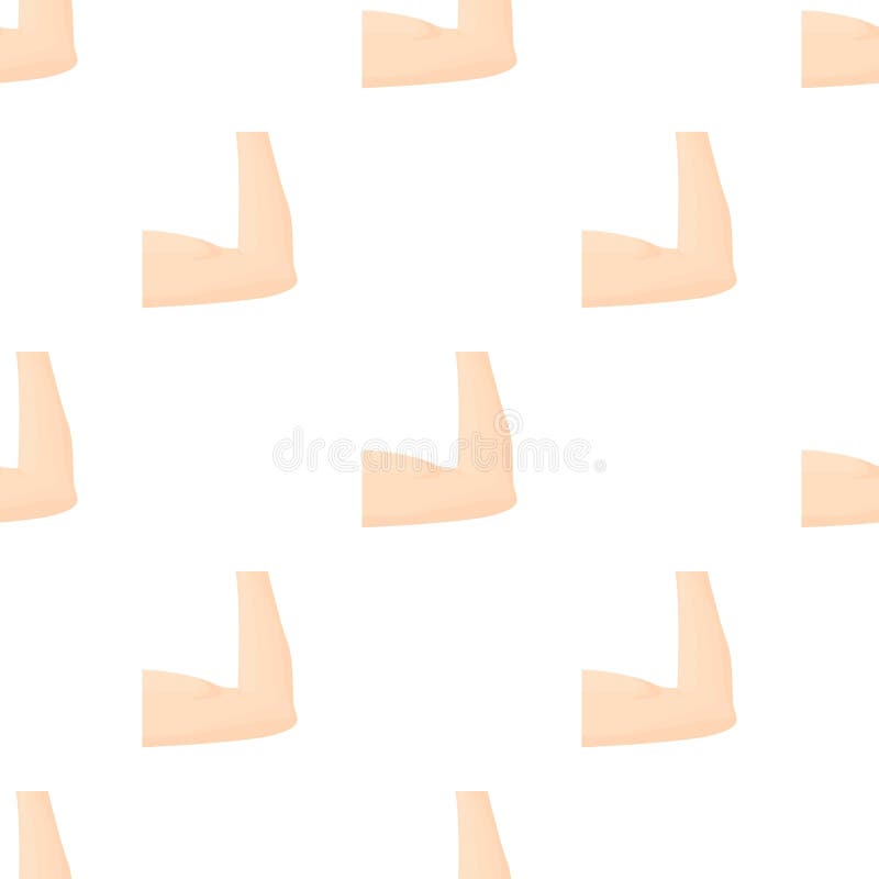 Arm Showing Biceps Muscle Pattern Seamless Vector Stock Illustration ...