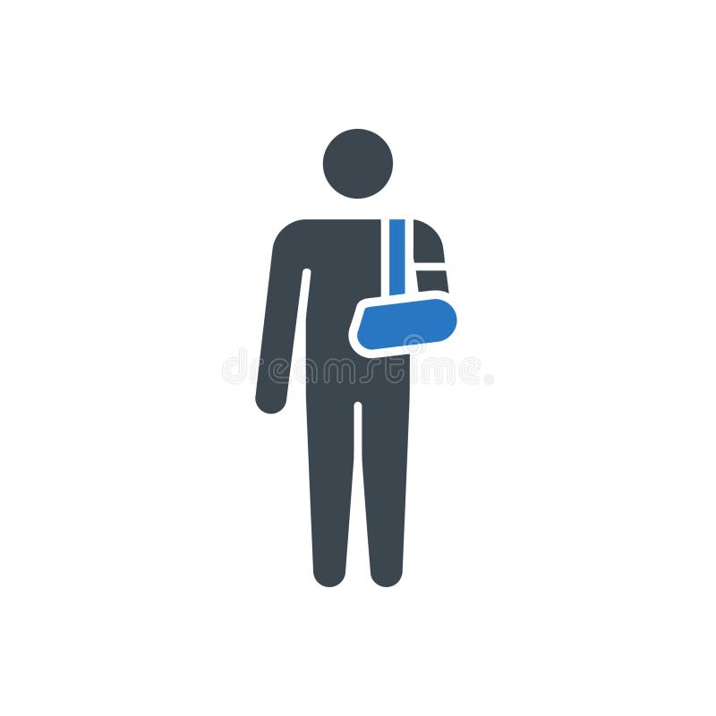 Arm Sling Injury Support Icon Stock Vector - Illustration of patient ...