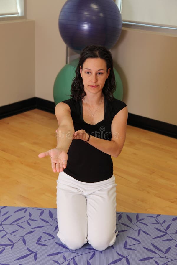 Wrist and arm stretch stock image. Image of motion, exercise - 25395403