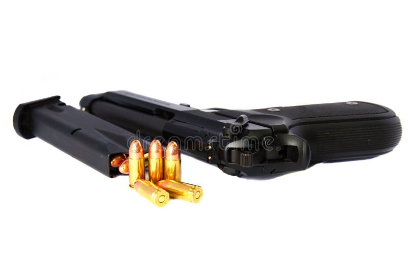 Arma y bala imagen de archivo. Imagen de metal, militar - 31994277