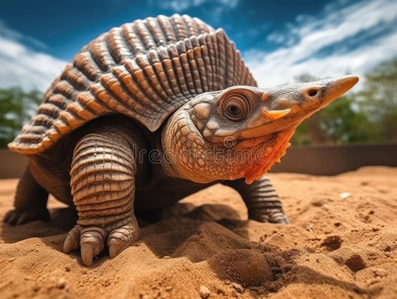 Armadillo Dig for Sustainable Solution Stock Illustration ...