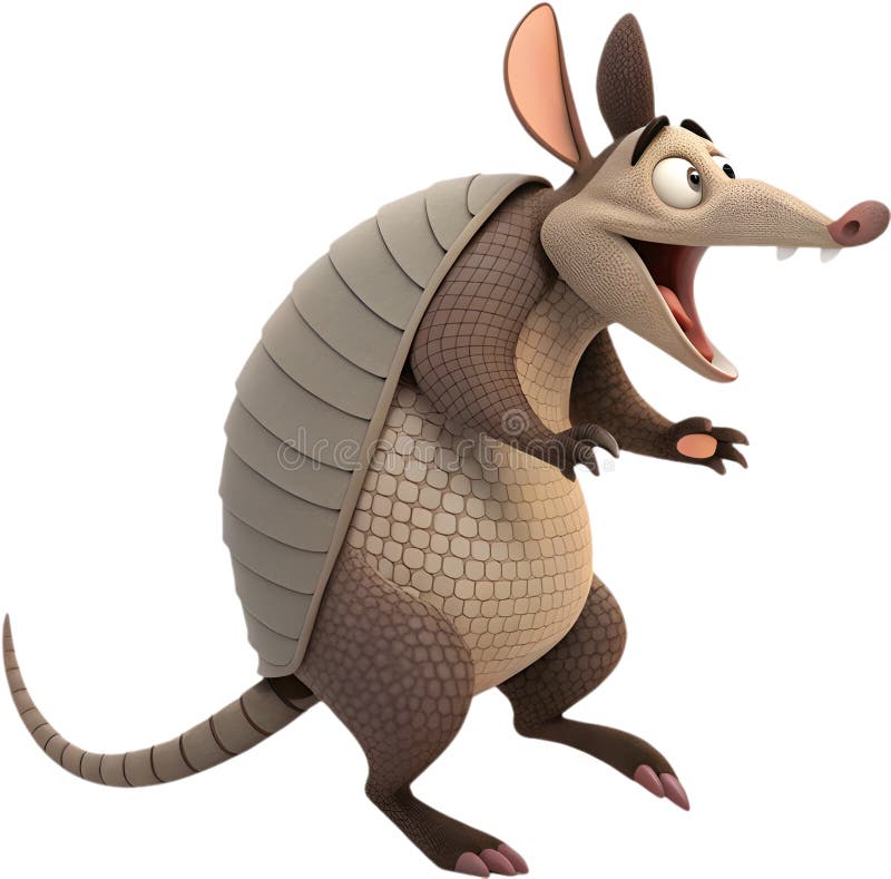 Armadillo Animal Features a Unique Armored Shell for Protection and ...