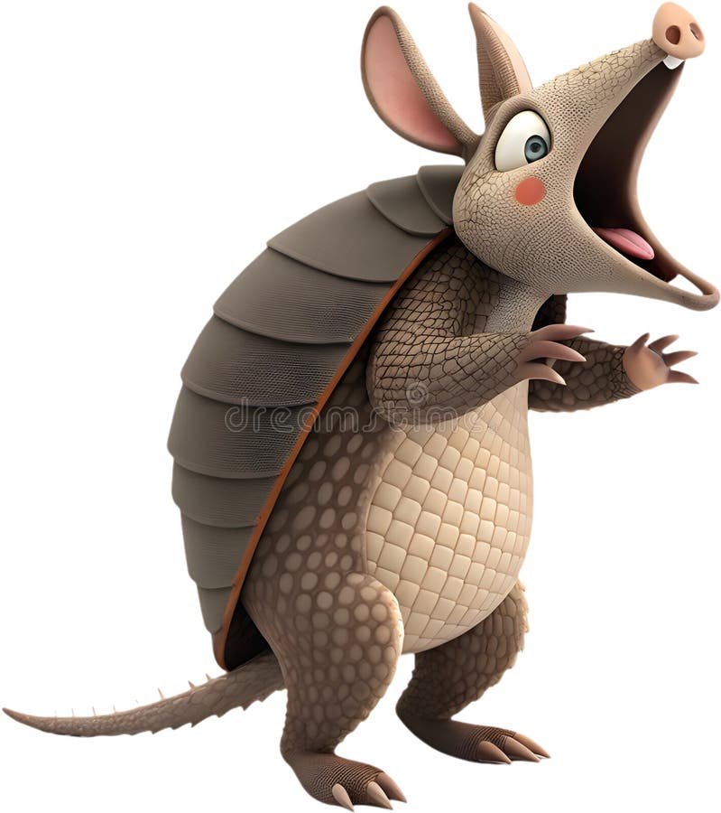 Armadillo Animal Features a Unique Armored Shell for Protection and ...
