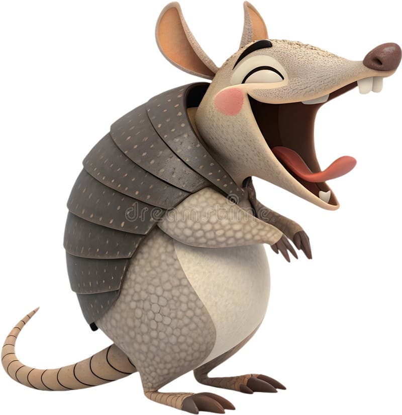 Armadillo Animal Features a Unique Armored Shell for Protection and ...