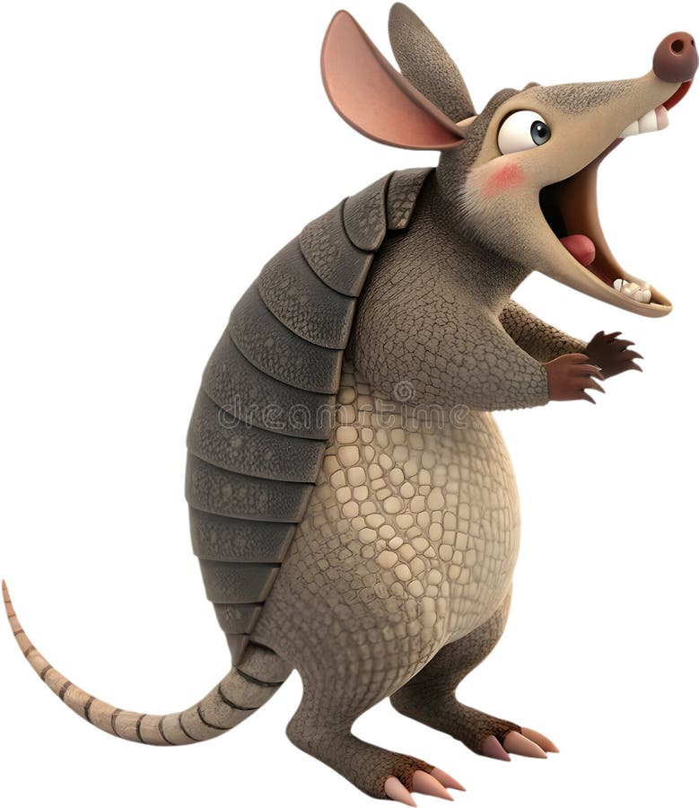 Armadillo Animal Features a Unique Armored Shell for Protection and ...