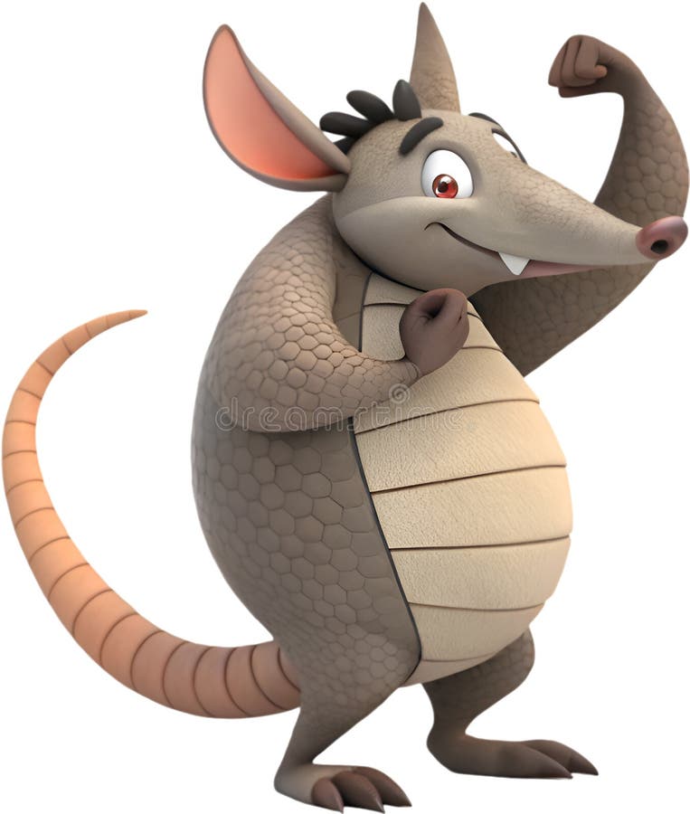 Armadillo Animal Features a Unique Armored Shell for Protection and ...