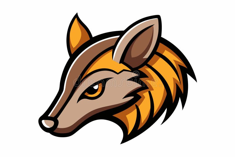 Armadillo Head Mascot Logo Design Vector Illustration Stock Vector ...