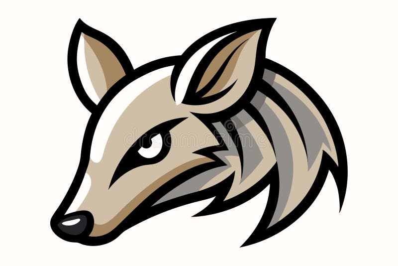 Armadillo Head Mascot Logo Design Vector Illustration Stock ...