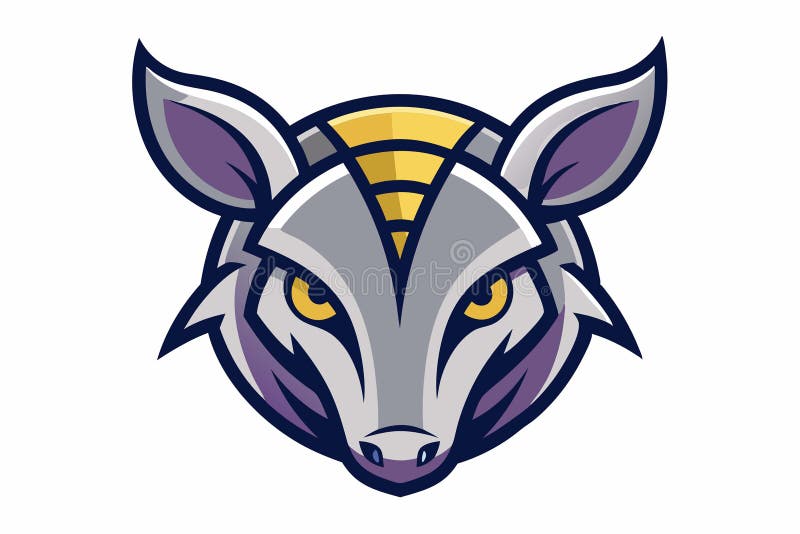 Armadillo Head Mascot Logo Design Vector Illustration Stock ...