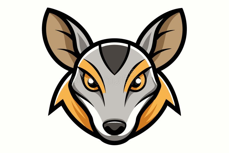 Armadillo Head Mascot Logo Design Vector Illustration Stock ...