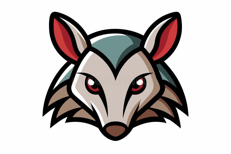 Armadillo Head Mascot Logo Design Vector Illustration Stock ...