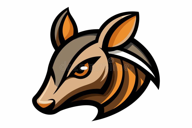 Armadillo Head Mascot Logo Design Vector Illustration Stock Vector ...