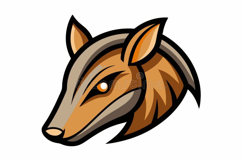 Armadillo Head Mascot Logo Design Vector Illustration Stock ...