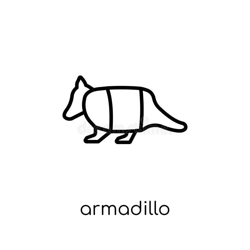 Armadillo Linear Icon. Modern Outline Armadillo Logo Concept on Stock Vector - Illustration of ...
