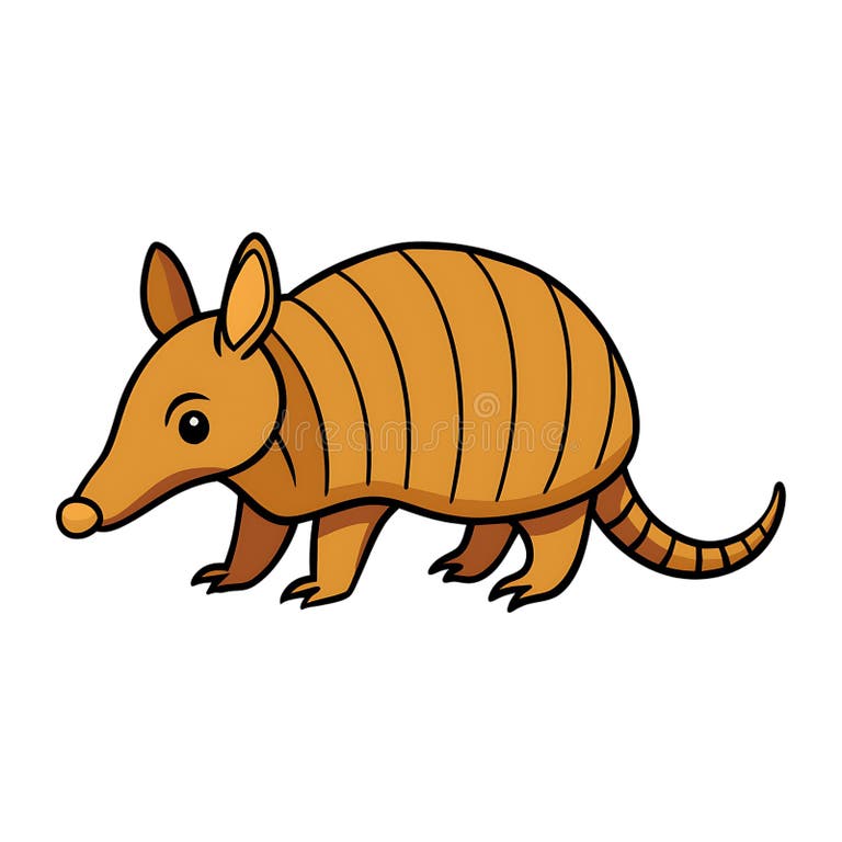 Armadillo, Shell Features a Distinctive Segmented Pattern Stock ...