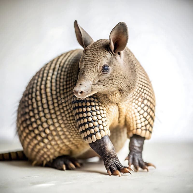 Armadillo white background stock photo. Image of realistic - 333845788