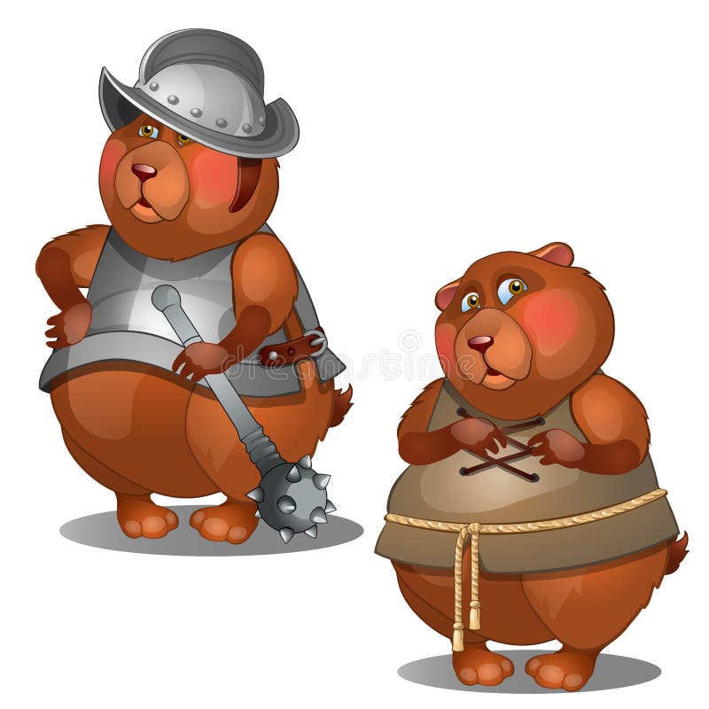 Armadura Do Cavaleiro Do Castor Com Macis Ilustração do Vetor ...