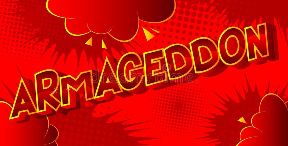 Armageddon. Comic Book Style Text. Stock Vector - Illustration of ...