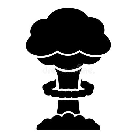 Armageddon Icon with Nuclear Explosion Stock Vector - Illustration of ...