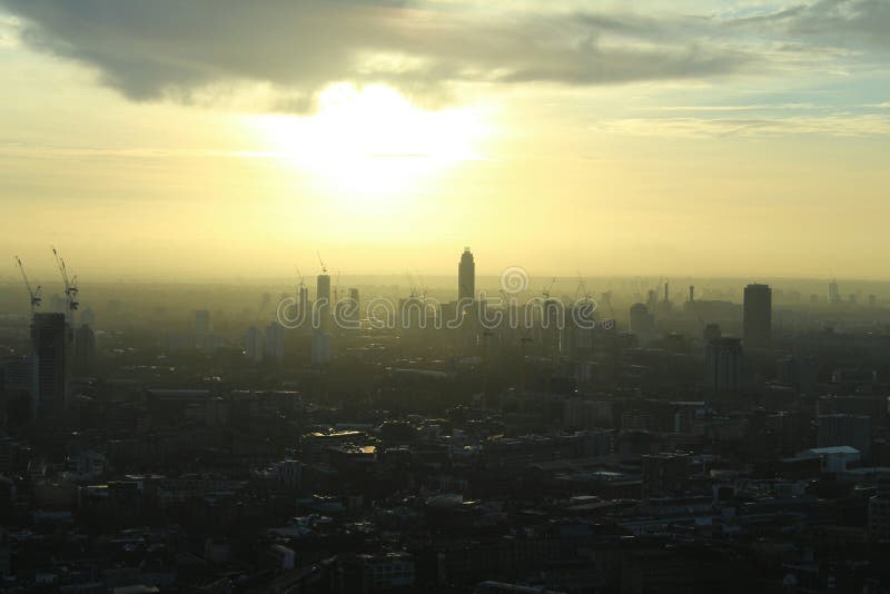 Armageddon over London stock photo. Image of evening - 114436308