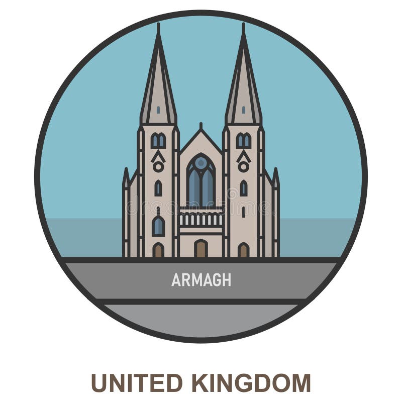 Armagh. Cities and Towns in United Kingdom Stock Vector - Illustration ...