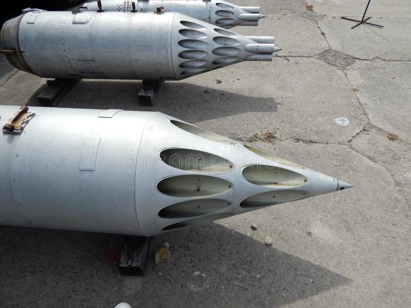 Armament of Aircraft and Helicopters Rockets Stock Image - Image of ...