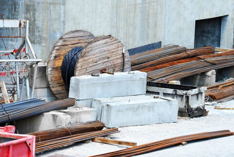 Armature and Cable Coil on Construction Stock Image - Image of iron ...