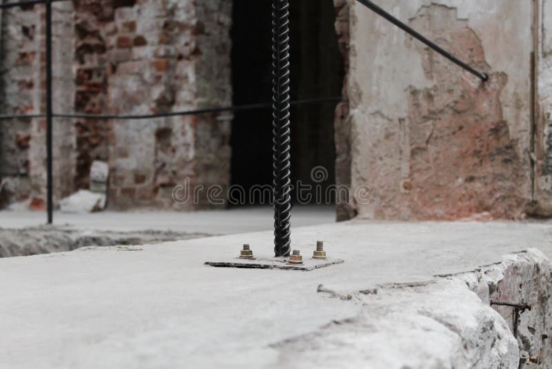 Armature in an Old House. Construction Work with Armature Stock Photo ...