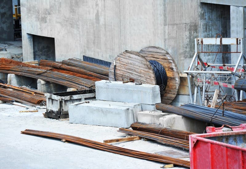 Armature and Cable Coil on Construction Stock Photo - Image of ...