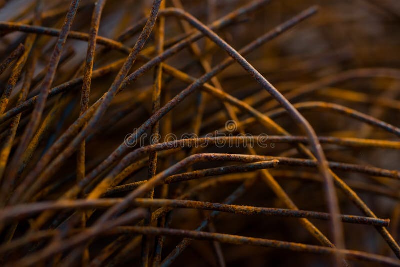 Armature Rusty Rods for Building a House in a House Under Construction ...