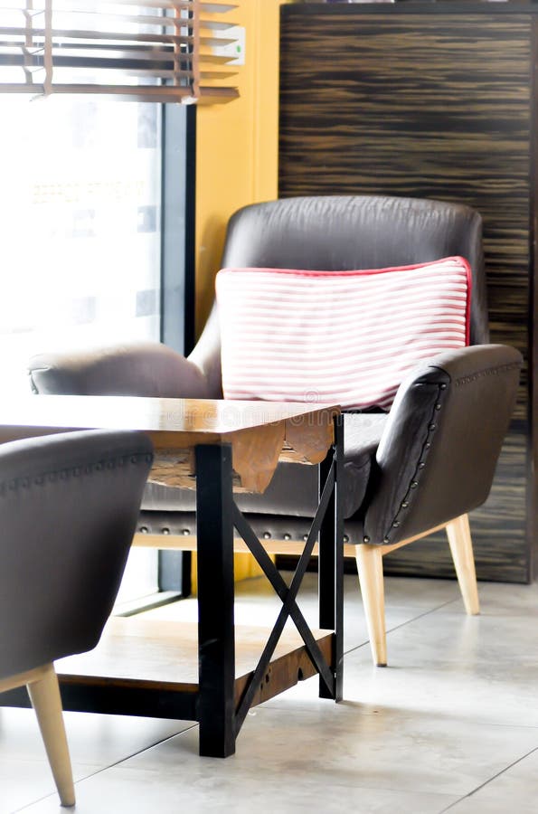 Armchair,cushion,table stock photo. Image of armchair - 46804184