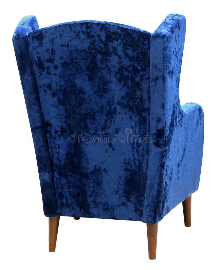 Armchair Isolated on White Background. Back View Stock Image - Image of ...