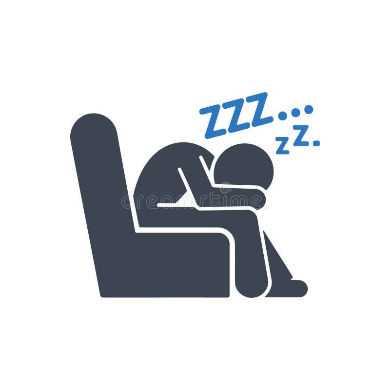 Armchair Napping Icon stock vector. Illustration of sitting - 376290289