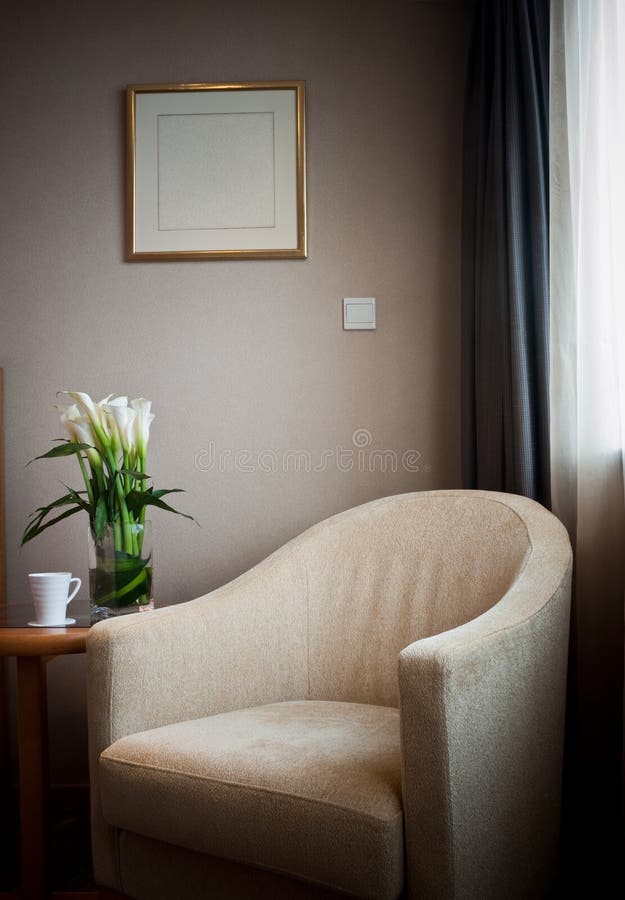 Armchair in the Room for Rest Stock Photo - Image of flower, chair ...