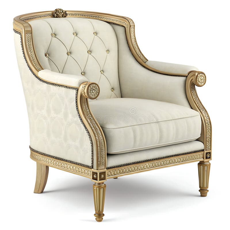 Armchair on White Background. Remove Background Just One Click Stock ...