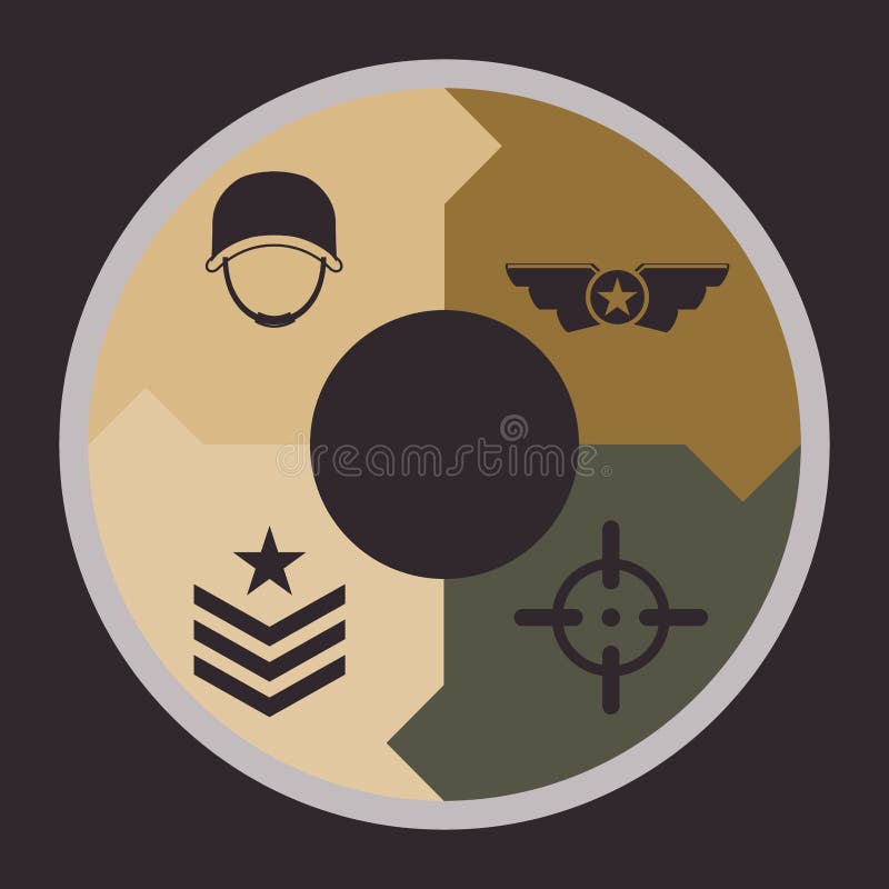 Armed forces design stock vector. Illustration of circle - 63698837