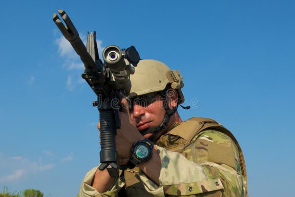 Armed military checkpoint editorial image. Image of combat - 28487955