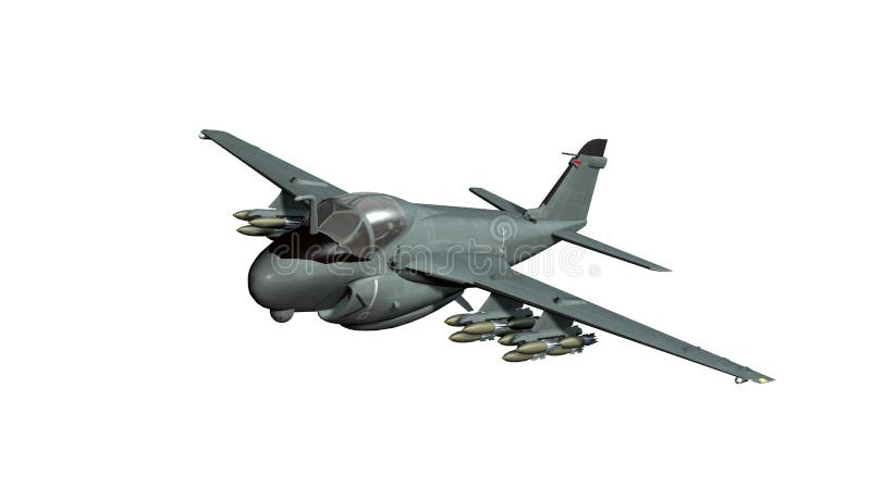 Armed Military Fighter Jet in Flight - Isolated on White Stock ...