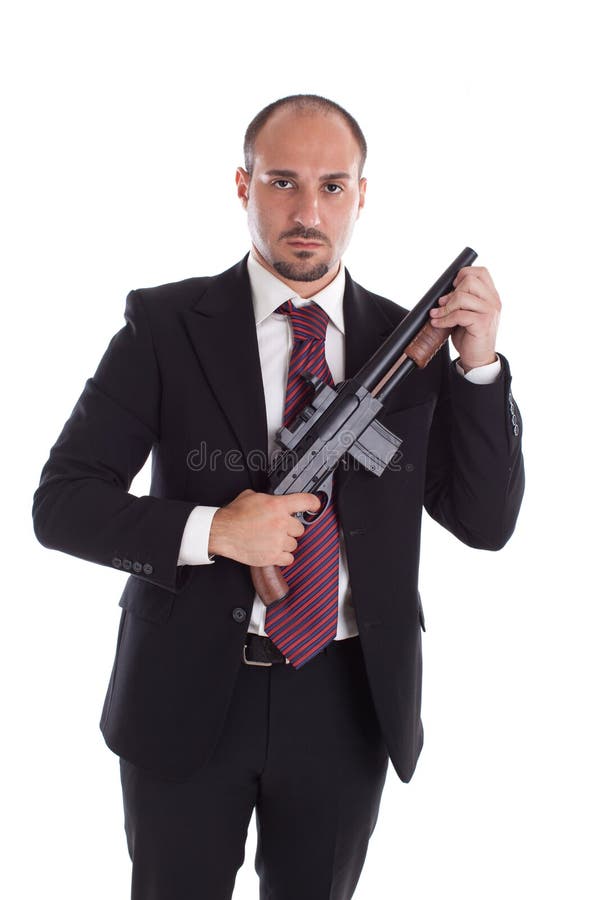 Armed Mobster stock image. Image of manager, mafia, anger - 34774541