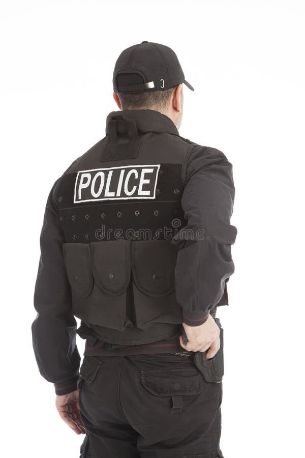 Security guard from behind stock photo. Image of hand - 63170870