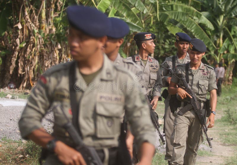 Armed police stan guard editorial stock photo. Image of reconstruction ...