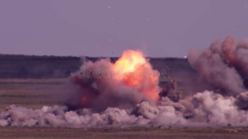 Armed Projectiles with Parachute Hitting the Target during Russian ...