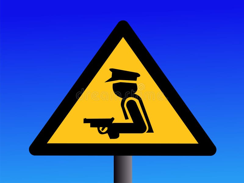 Armed security guard sign stock illustration. Illustration of pistol ...