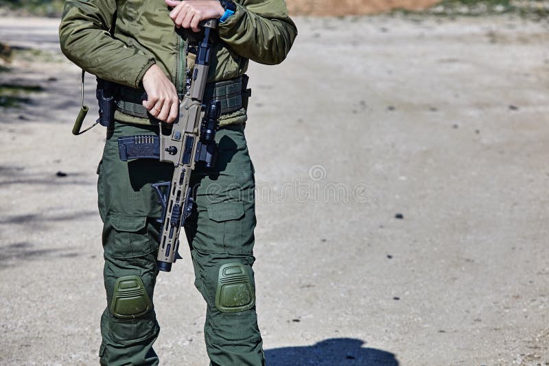 Armed Soldier Ready for Battle. Military Concept Stock Photo - Image of ...
