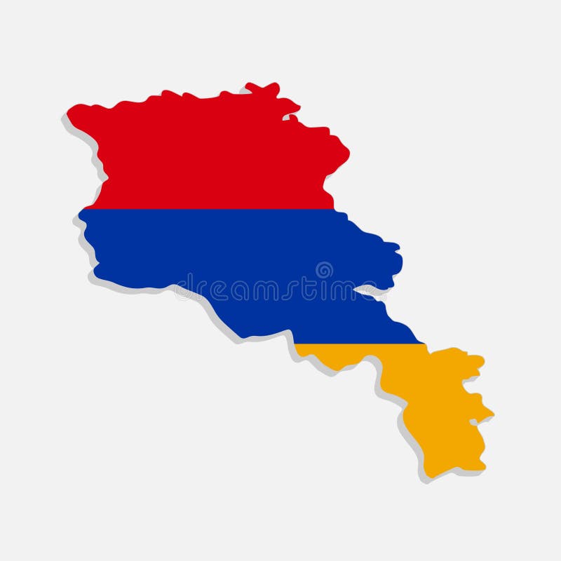 Armenia flag map stock vector. Illustration of flag - 275673394
