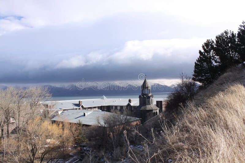 Armenia. Sevan. Lake Sevan. Sevan Monastery. Theological Seminary of Vazgen I Editorial Stock ...