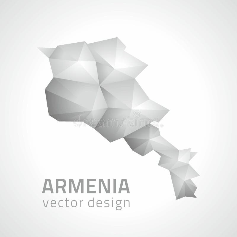 Armenia Vector Polygonal Grey and Silver Triangle Map Stock Vector ... Armenia Vector Polygonal Grey and Silver Triangle Map Stock Vector ...